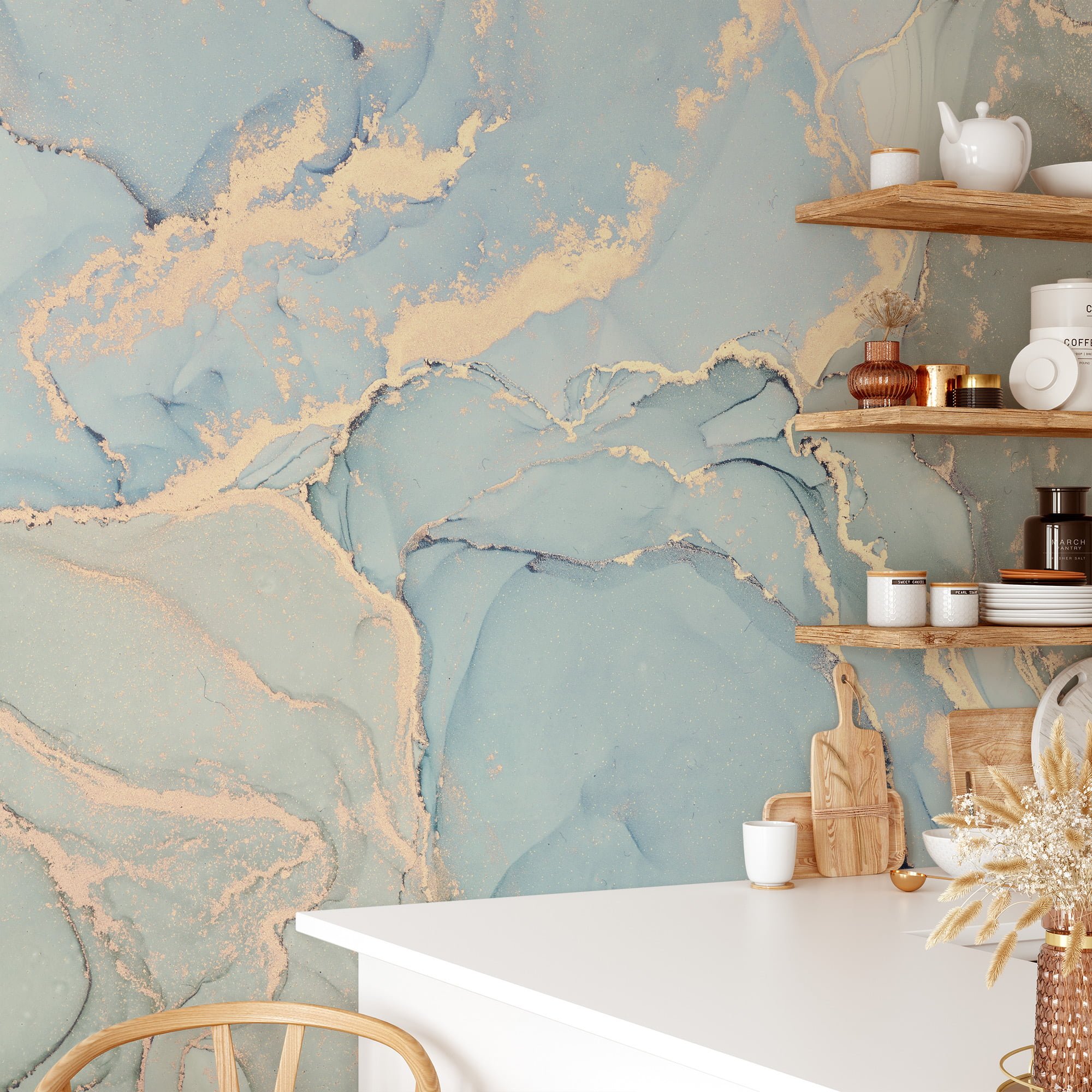 Marble Texture Wallpaper with Pink, Purple and Gold Veins - Self ...