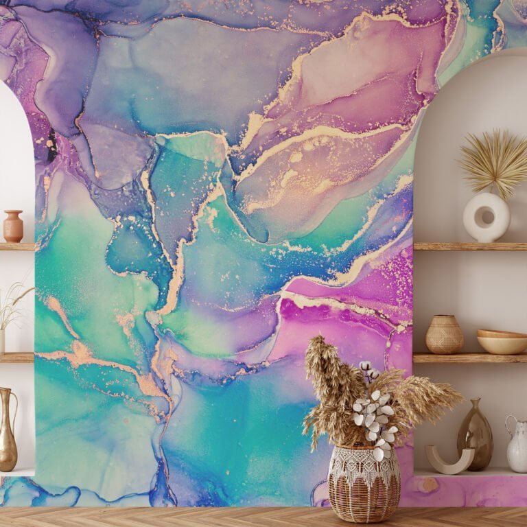 Vivid and Radiant Bright Colored Alcohol Ink Art Wallpaper for a ...