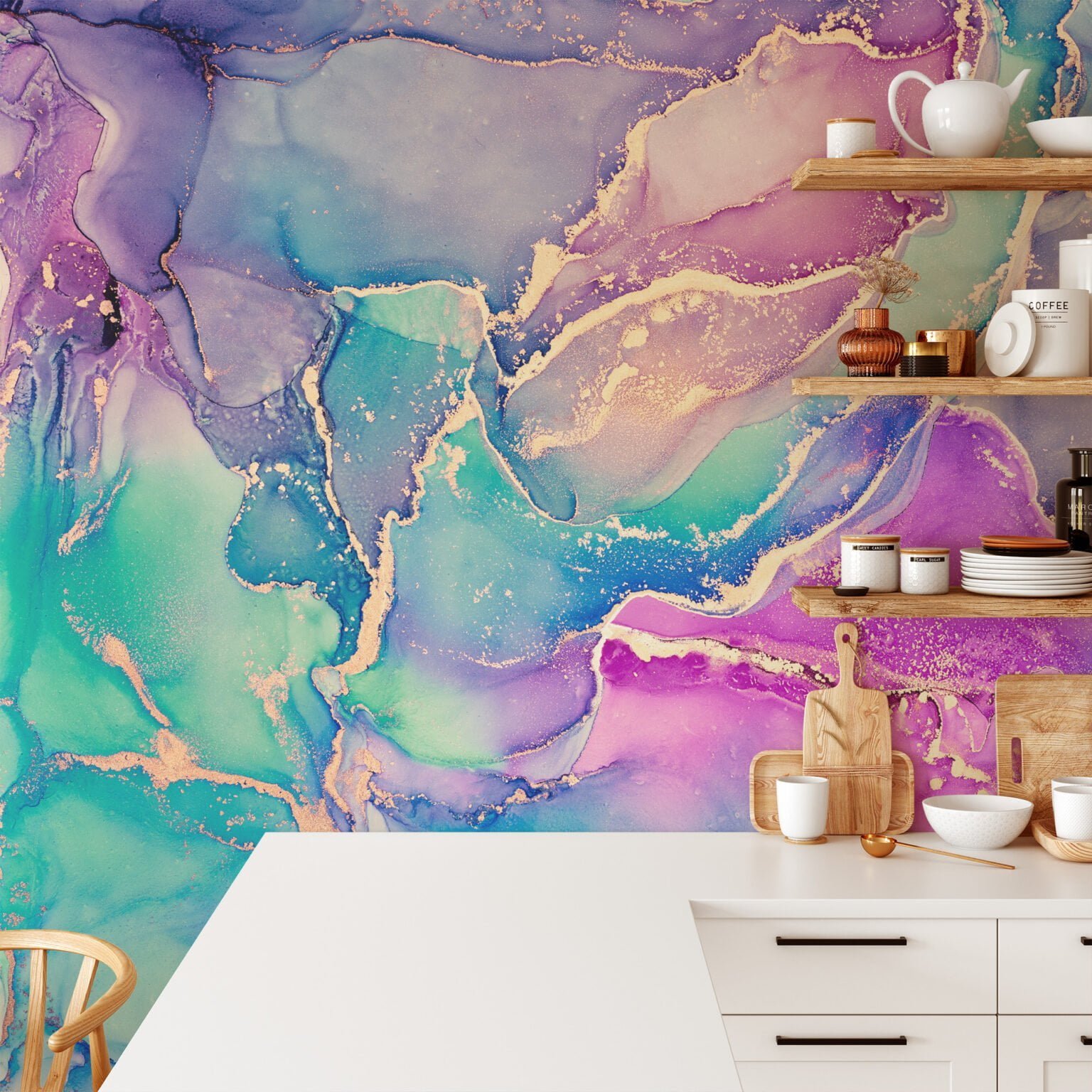 Vivid and Radiant Bright Colored Alcohol Ink Art Wallpaper for a ...