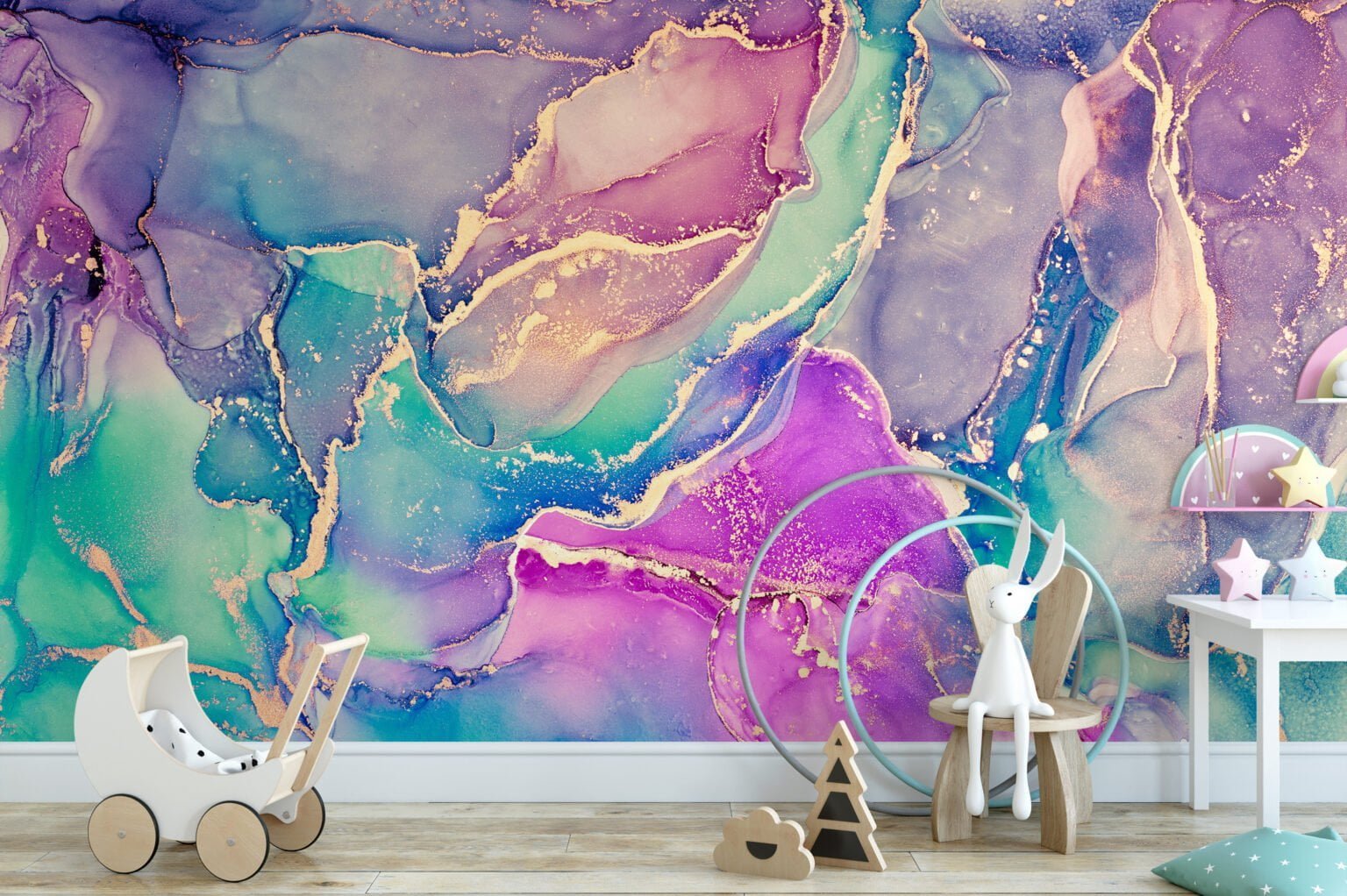 Vivid and Radiant Bright Colored Alcohol Ink Art Wallpaper for a ...