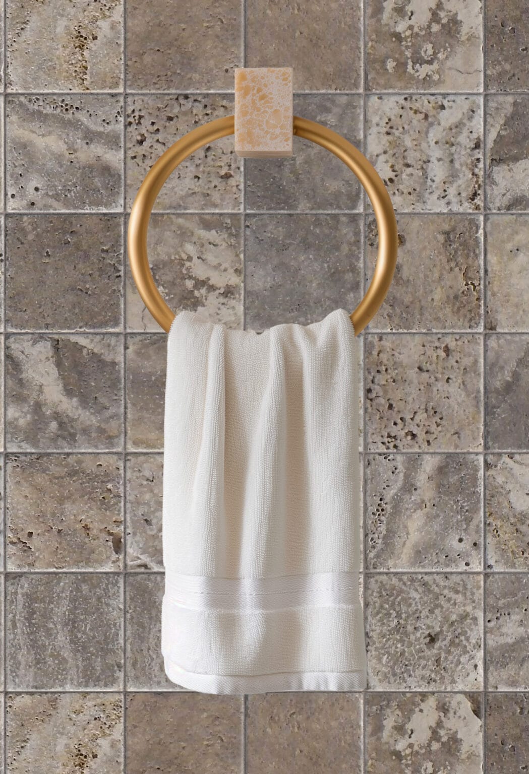 Rustic Earthy Stone Tile Peel and Stick Wallpaper, Faux Travertine ...