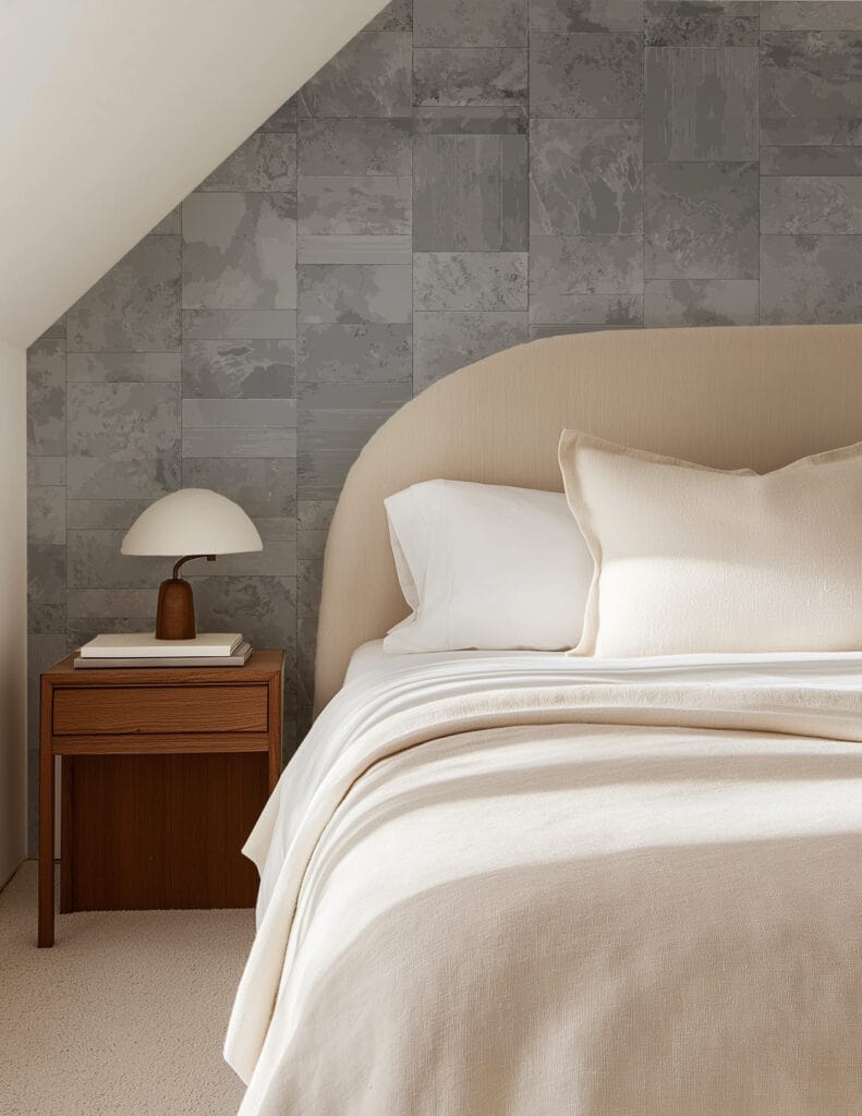 Industrial Grey Concrete Block Peel and Stick Wallpaper, Faux Stone ...